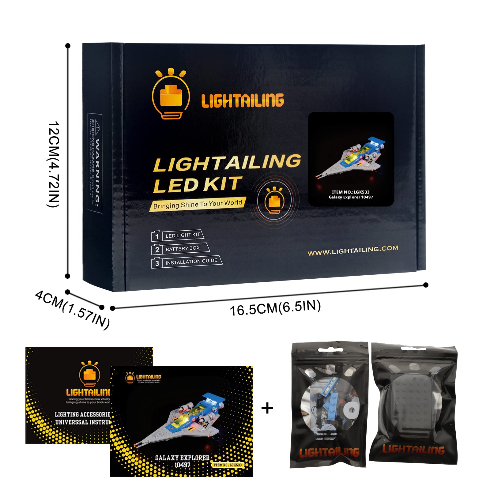 LIGHTAILING Light for Lego-10497 Galaxy Explorer - Led Lighting Kit Compatible with Lego Building Blocks Model - NOT Included The Model Set