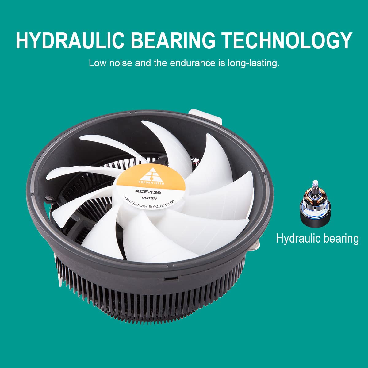 GOLDEN FIELD MHT CPU Cooler CPU Air Cooling Cooler with RGB Fan Heatsink for Intel LGA 1151/1150/1155/1156 Sockets & AMD AM4