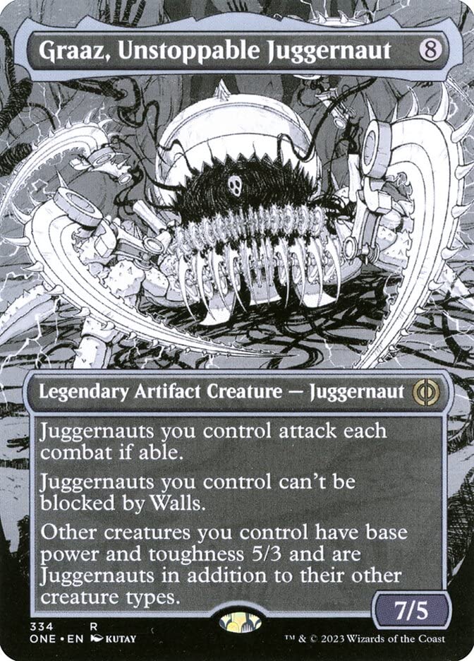 Magic: the Gathering - Graaz, Unstoppable Juggernaut (334) - Borderless - Phyrexia: All Will Be One