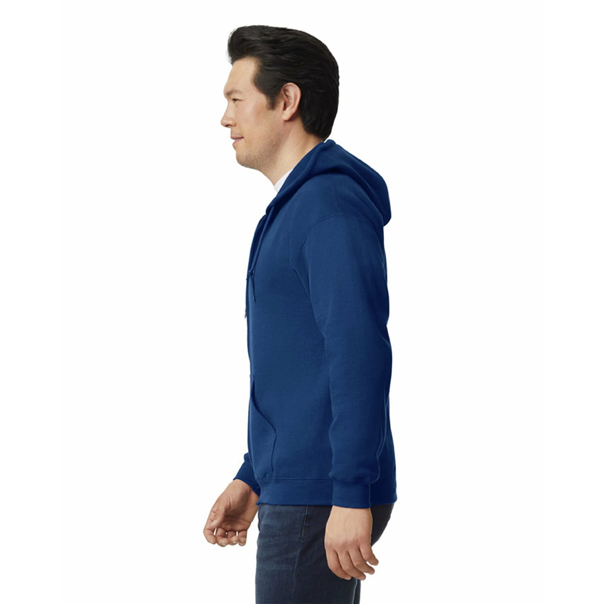 Gildan Adult Fleece Zip Hoodie Sweatshirt, Style G18600, Multipack, Navy (1-pack), Medium