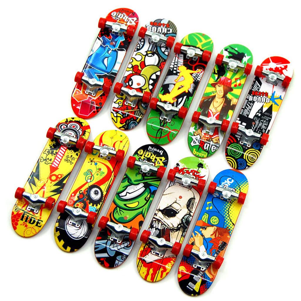 Huluda 2PCS Finger Board Tech Truck Mini Skateboards Alloy Stent Party Favors Gift