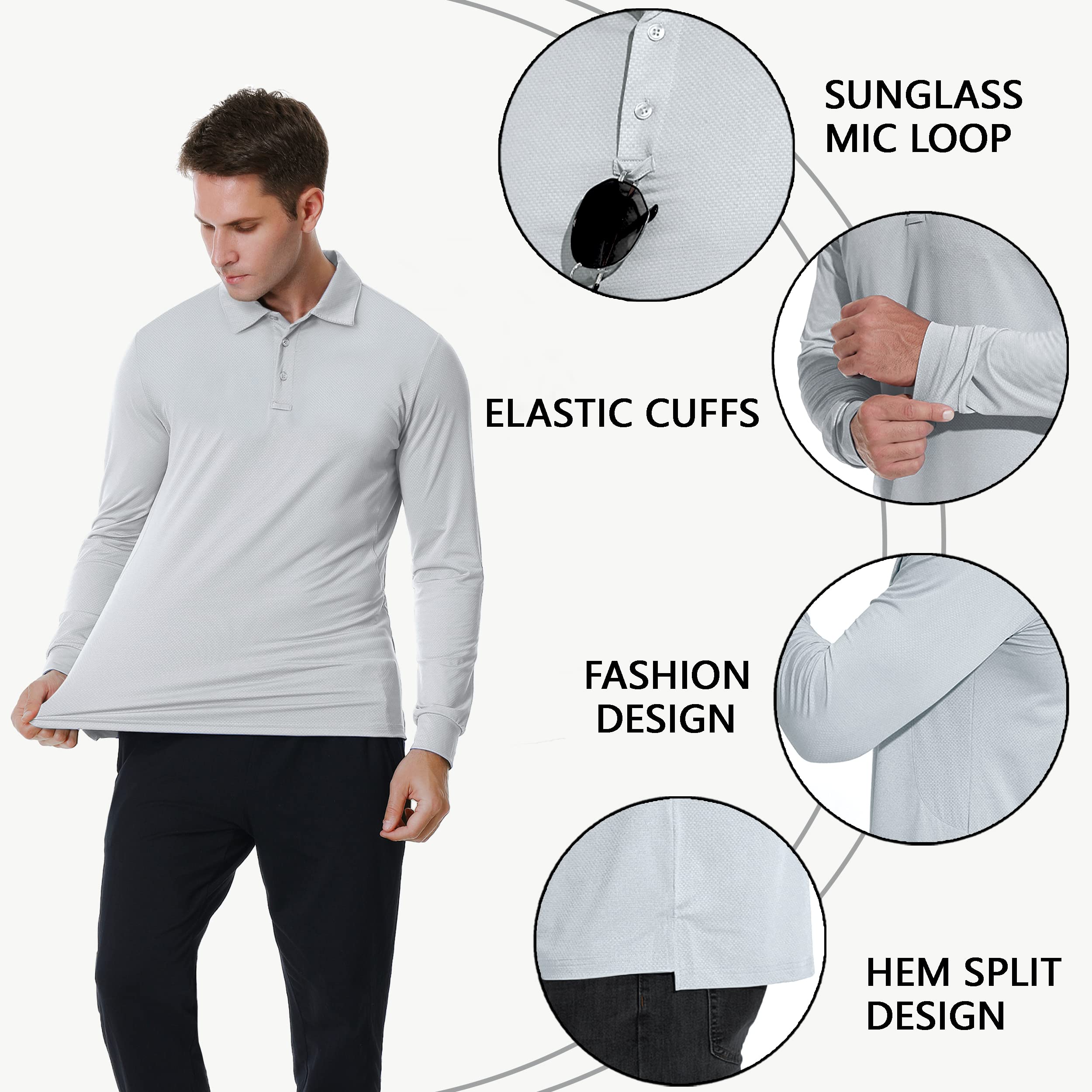 JIM LEAGUE Men's Golf Shirts Polo