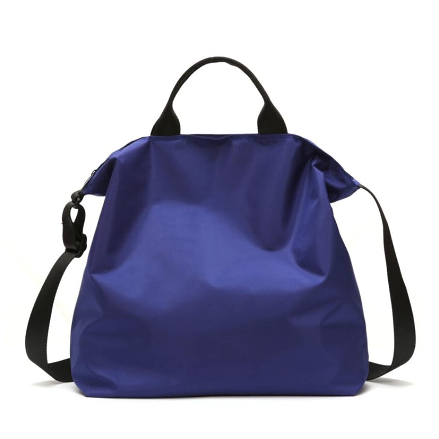 JiangYY Women Men Large Vintage Nylon Tote Shoulder Bag Shopping Bag Handbag (Blue)