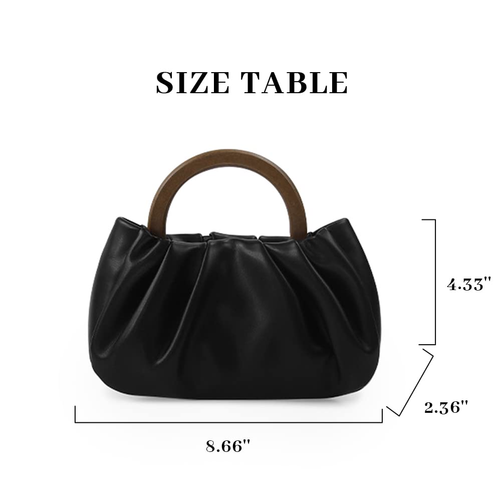 JBB Cloud Pouch Bag for Women Dumpling Handbag Design Mini Ruched Crossbody