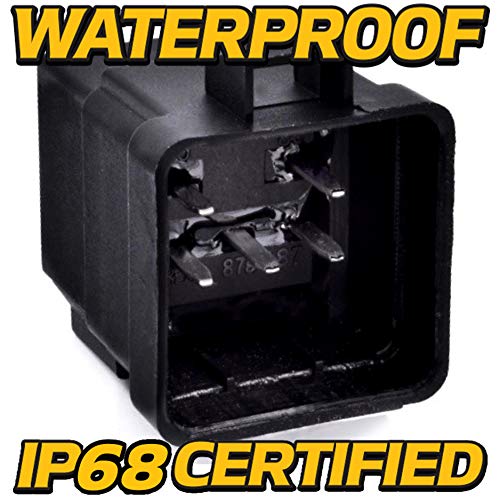 HD Switch 12V 50A Upgrade Waterproof Relay Replaces John Deere Hella 4RD 931 410, 4RD 931 410-08 007794301 H41410081 933332201 w/LED Indicator Upgrade & Free Dielectric Grease