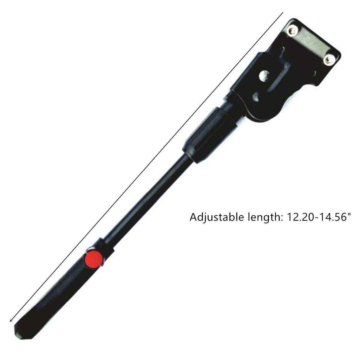 HOUTBY Bike Kickstand Steel Quick Adjust Height for Mountain Road BMX MTB Rear Side Bicycle Black
