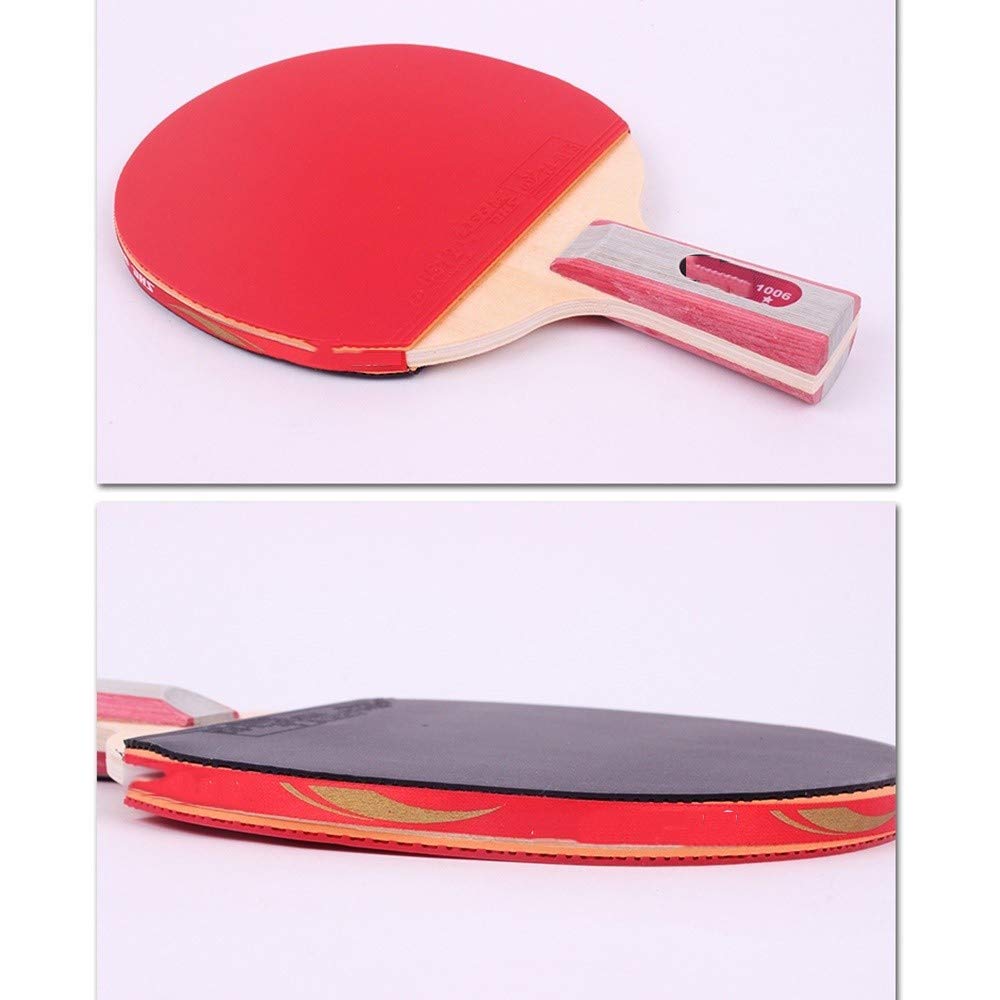 Hewen-Ping Pong Set 1 Star Portable Professional Pingpong Racket Table Tennis Bat Pingpong Paddle for Trainers, Amateurs, Beginners, Expert Table Tennis Bat (Size : Short)
