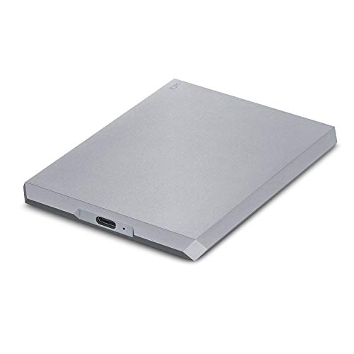 LaCie Mobile Drive 2TB External Hard Drive HDD – Space Gray USB-C USB 3.0, for Mac and PC Computer Desktop Workstation Laptop (STHG2000402) (Renewed)