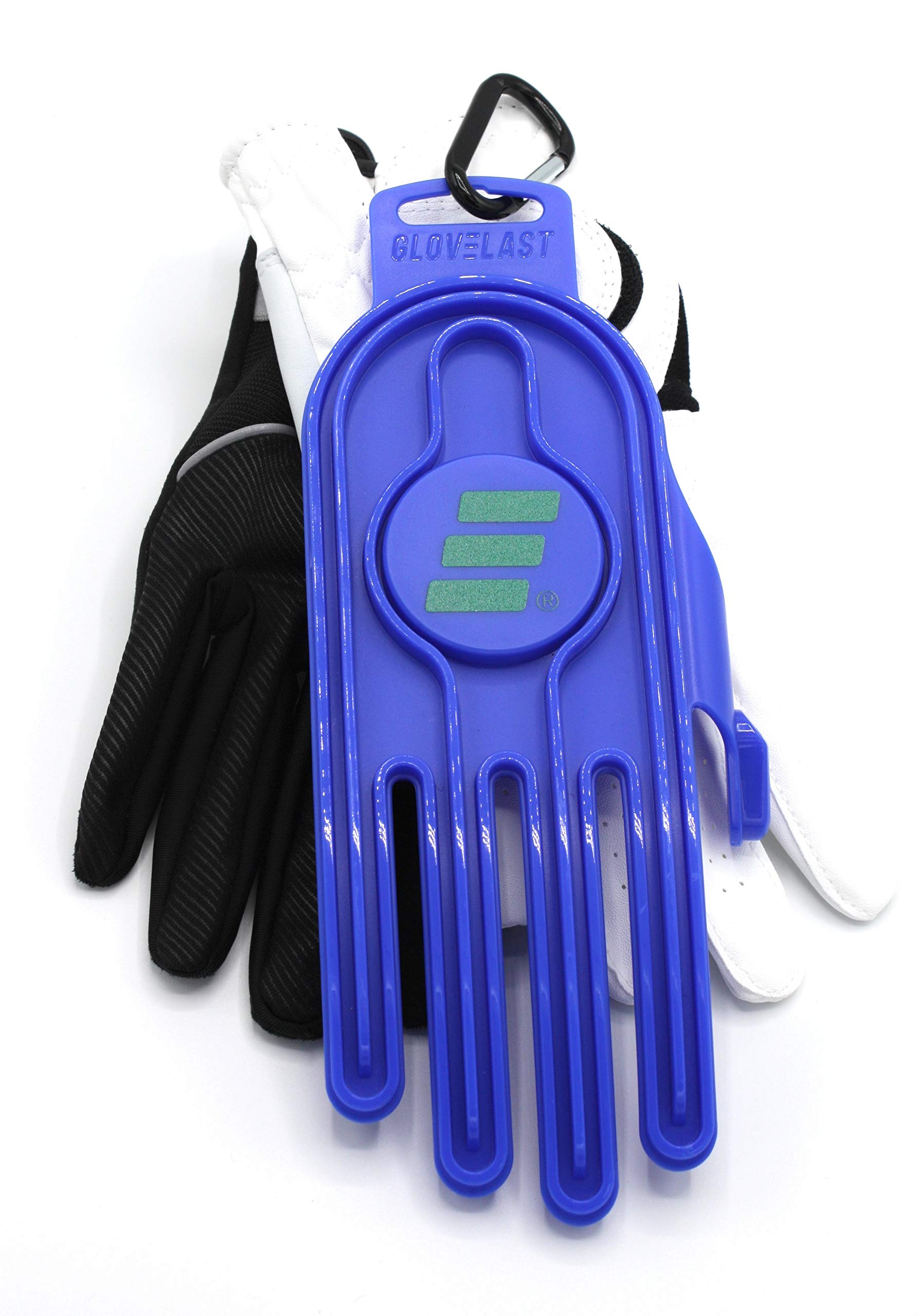 Glovelast - Extended Golf Glove Performance - Glove Accessory - Put an End to Crinkly Stiff Golf Gloves - Includes Golf Bag Carabiner Clip - Blue Right Hand