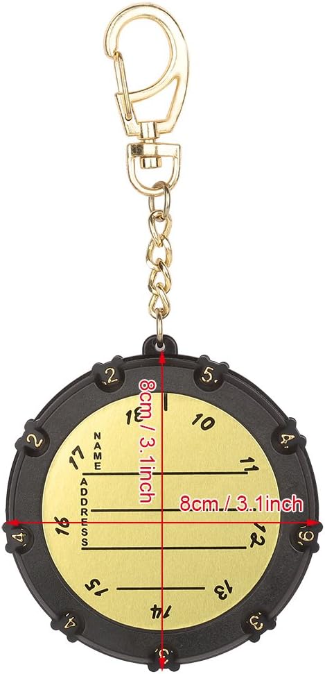 Golf Score Counter 18 Holes Tally Counter Hand Held Clicker Digit Counter Golf Numbers Clicker with Clip Keychain for Golf Accessory