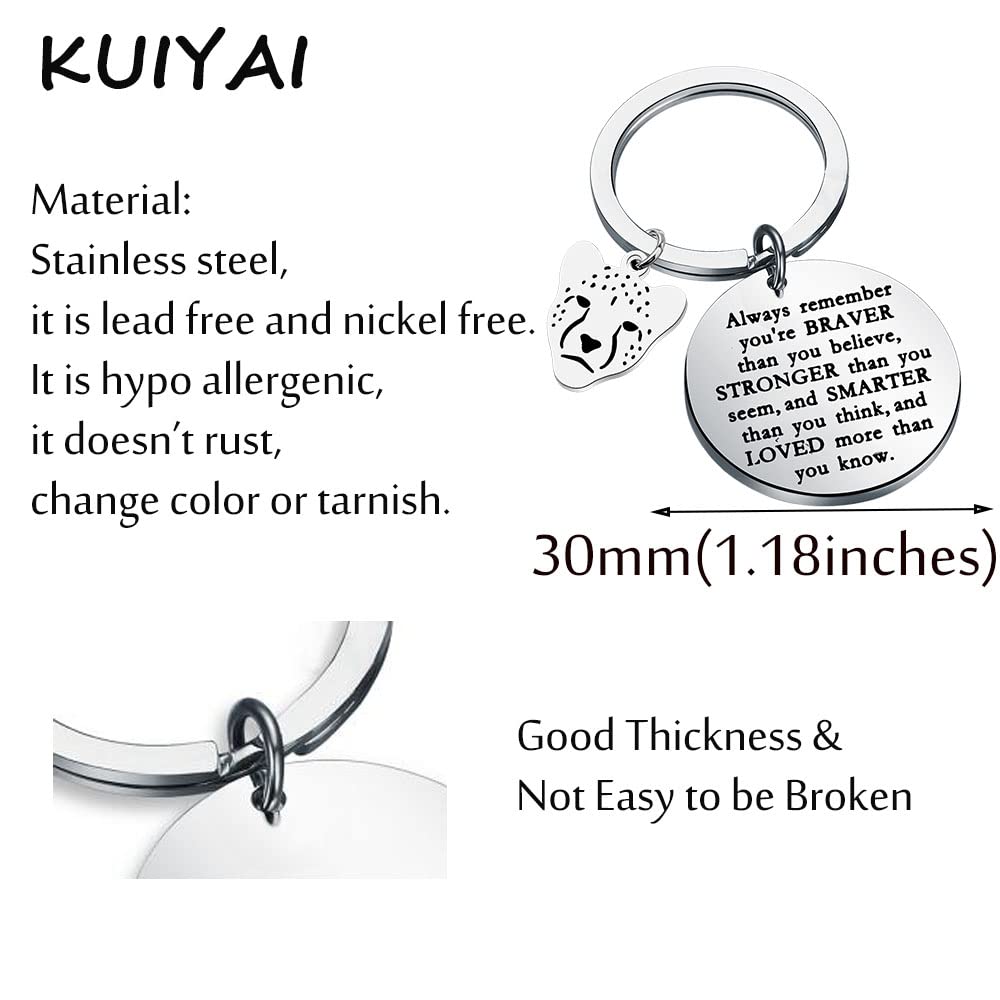 KUIYAI Leopard Lovers Gift Leopard Always Remember Gift Cheetah Gift Animal Lovers Gift Friend Gift Leopard Wildlife Keychain (LeopardAlwaysK)