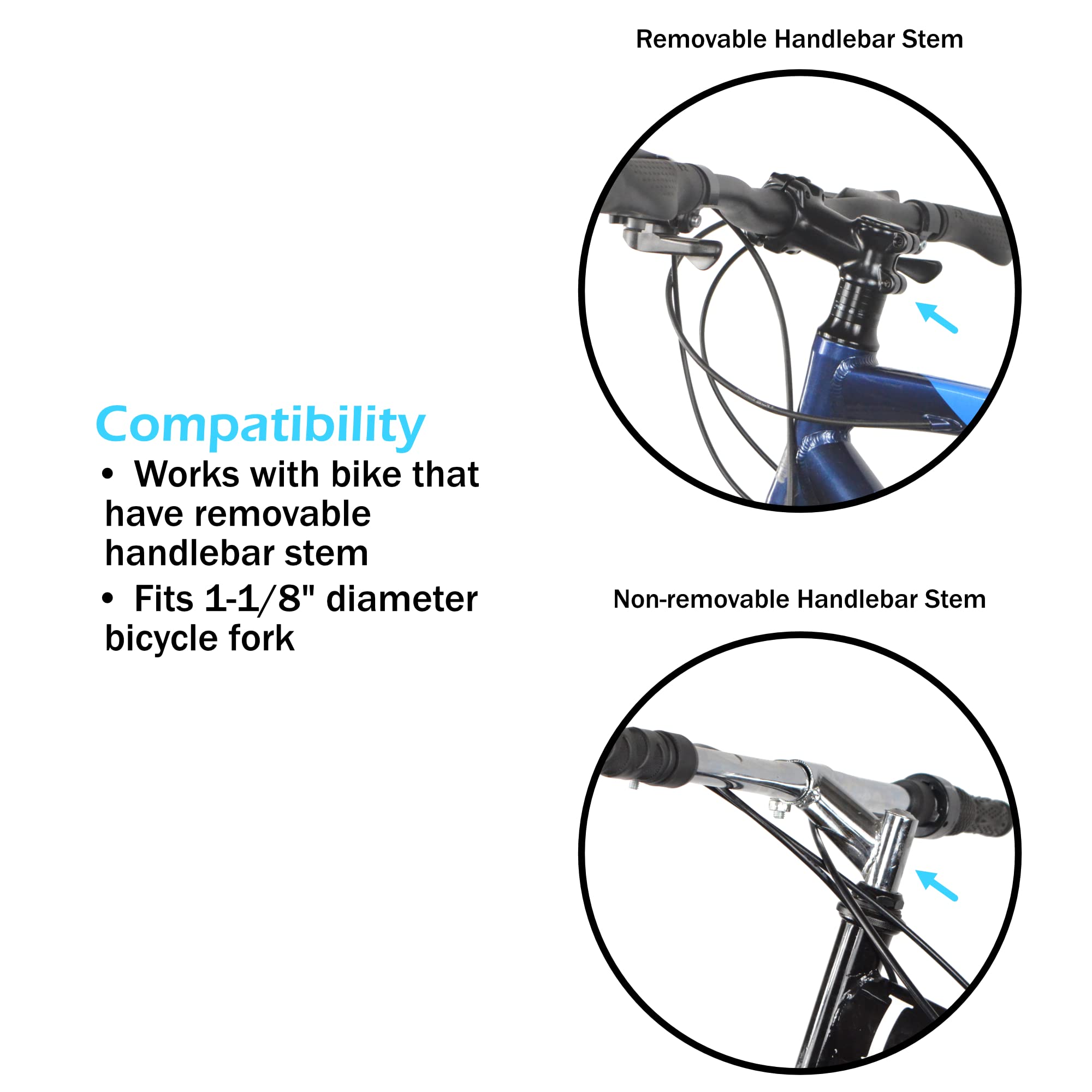Lumintrail Bike Stem Extender Riser, 3.15" (80mm) Handlebar Riser for Mountain Bike and Road Bike with 1-1/8" Fork for Comfortable, Upright Riding