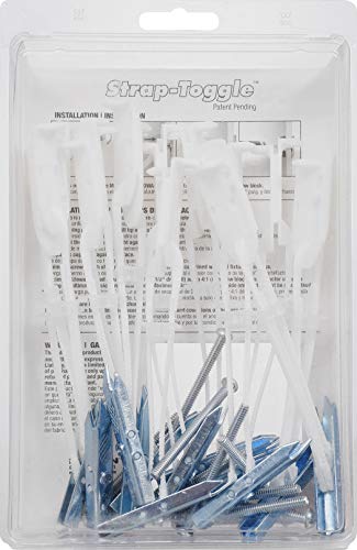 Hillman 376362 Strap-Toggle (3/16") with Screw (#10 x 2-1/2"), White