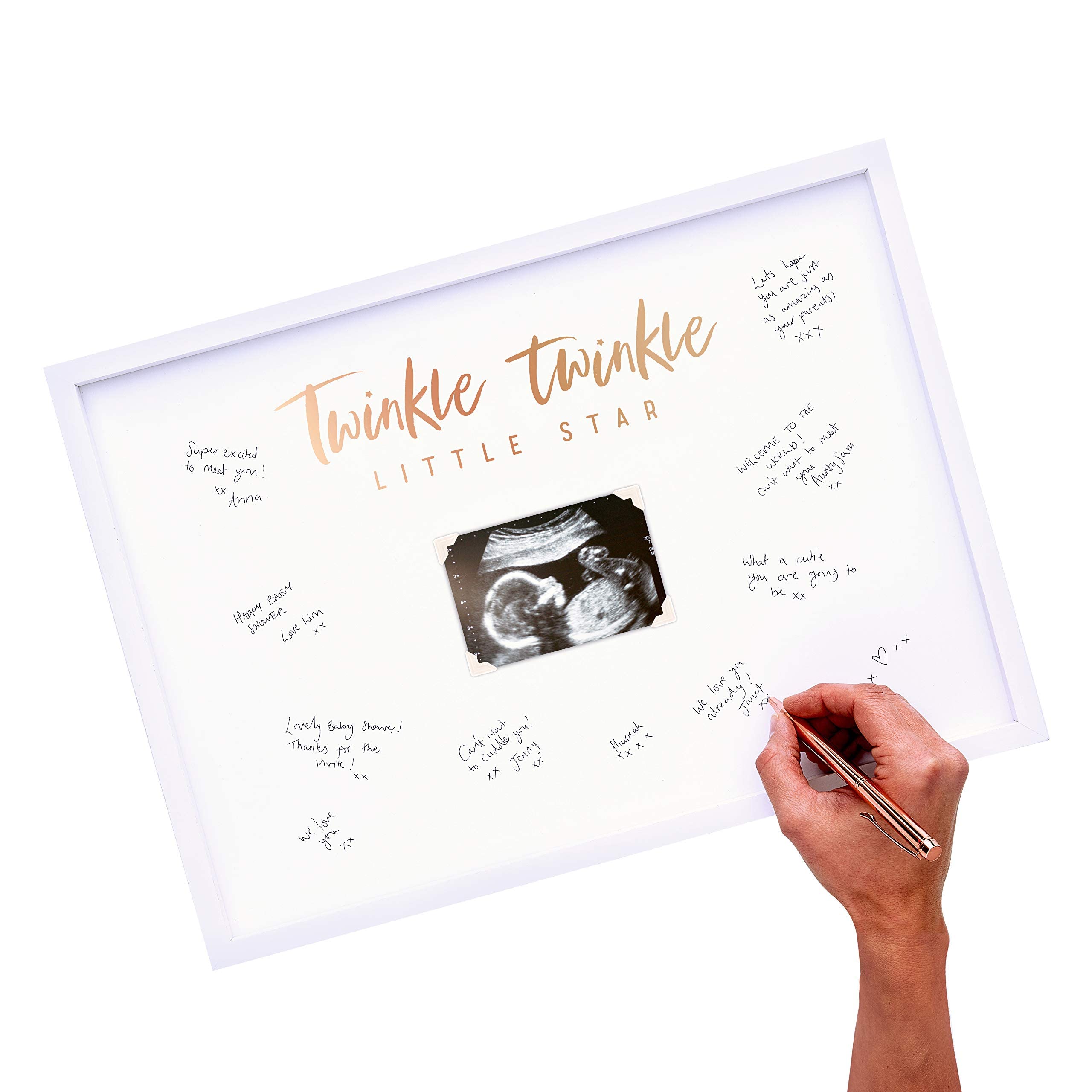 Ginger Ray Baby Shower Scan Guest Book Fram Party Decoration Twinkle Twinkle