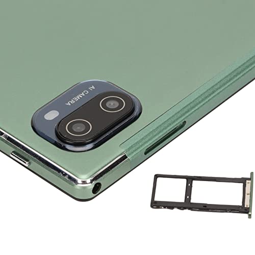 HEEPDD 10.1 Inch Tablet 2.4 5G WiFi Dual Band 1960x1080IPS 8 Core CPU 8MP 20MP Dual Camera 100-240V Green Kids Tablet for Android11 (US Plug)