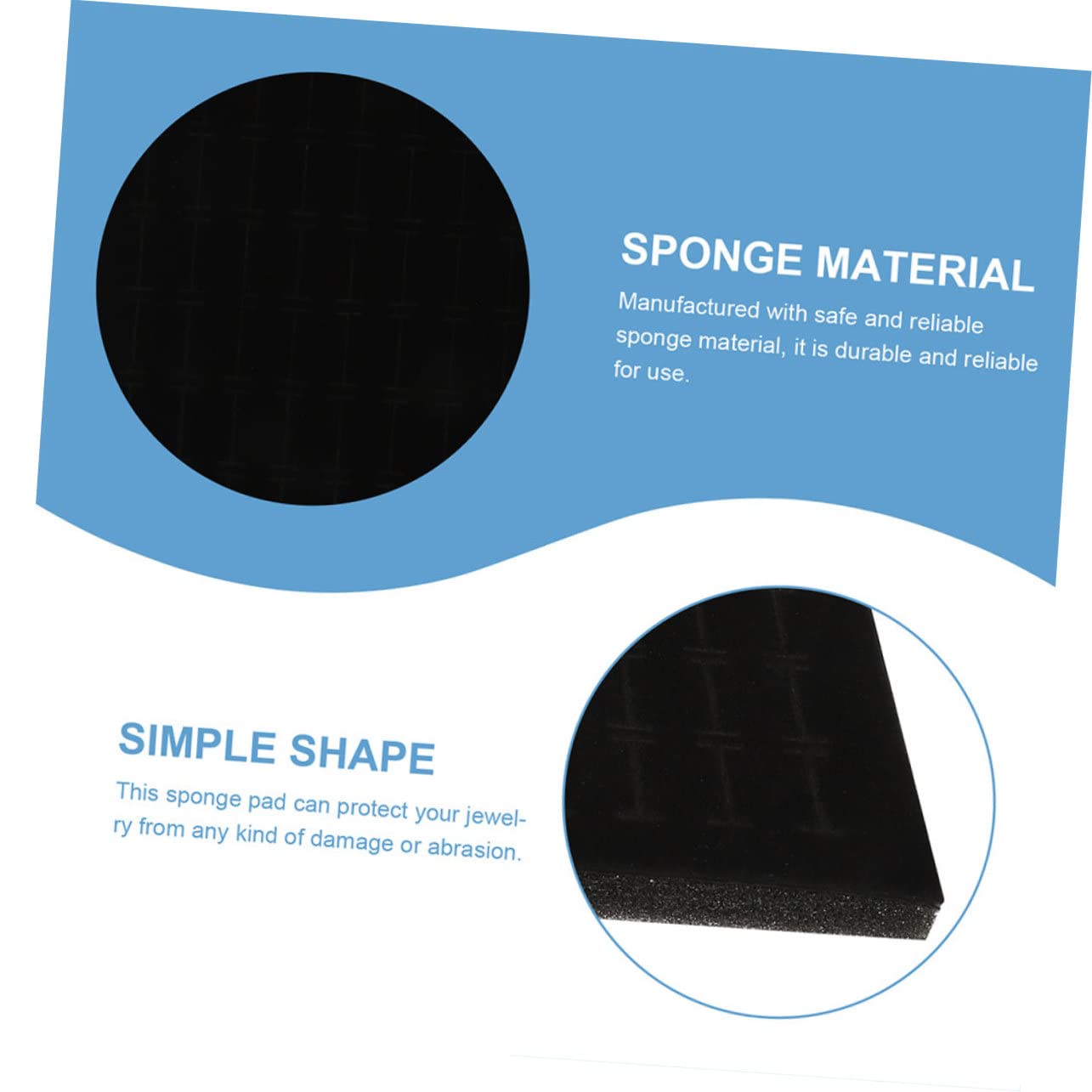 Hemoton 5pcs Box earring display pad tray earrings holder inserts foam ring holder insert black ring trays ring insert display trinket tray earring tray storage box jewelry sponge travel