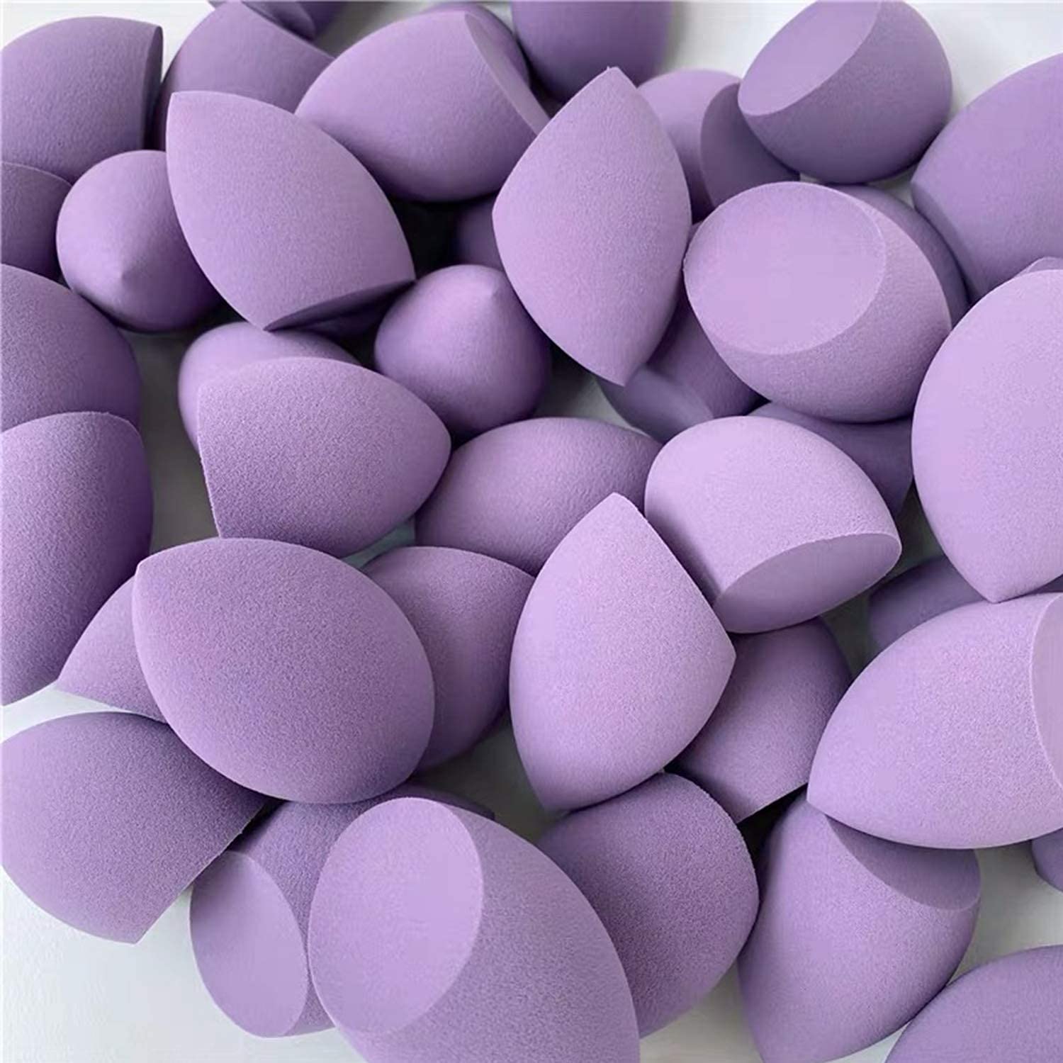 inexhaustibility 4PCS Makeup Sponge Egg Shape Beauty Sponge Set Dry & Wet Use Makeup Blender (Purple) for Cosmetic Liquid, Cream Powder with Holder Box