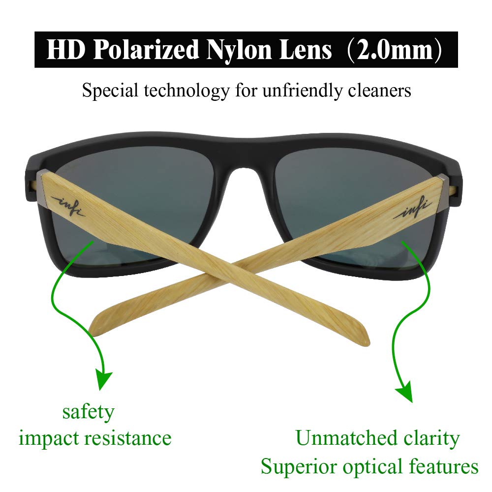 INFI Polarized Sunglasses for Men Fishing Driving Running Mirrored Glasses UV400 Protectiont