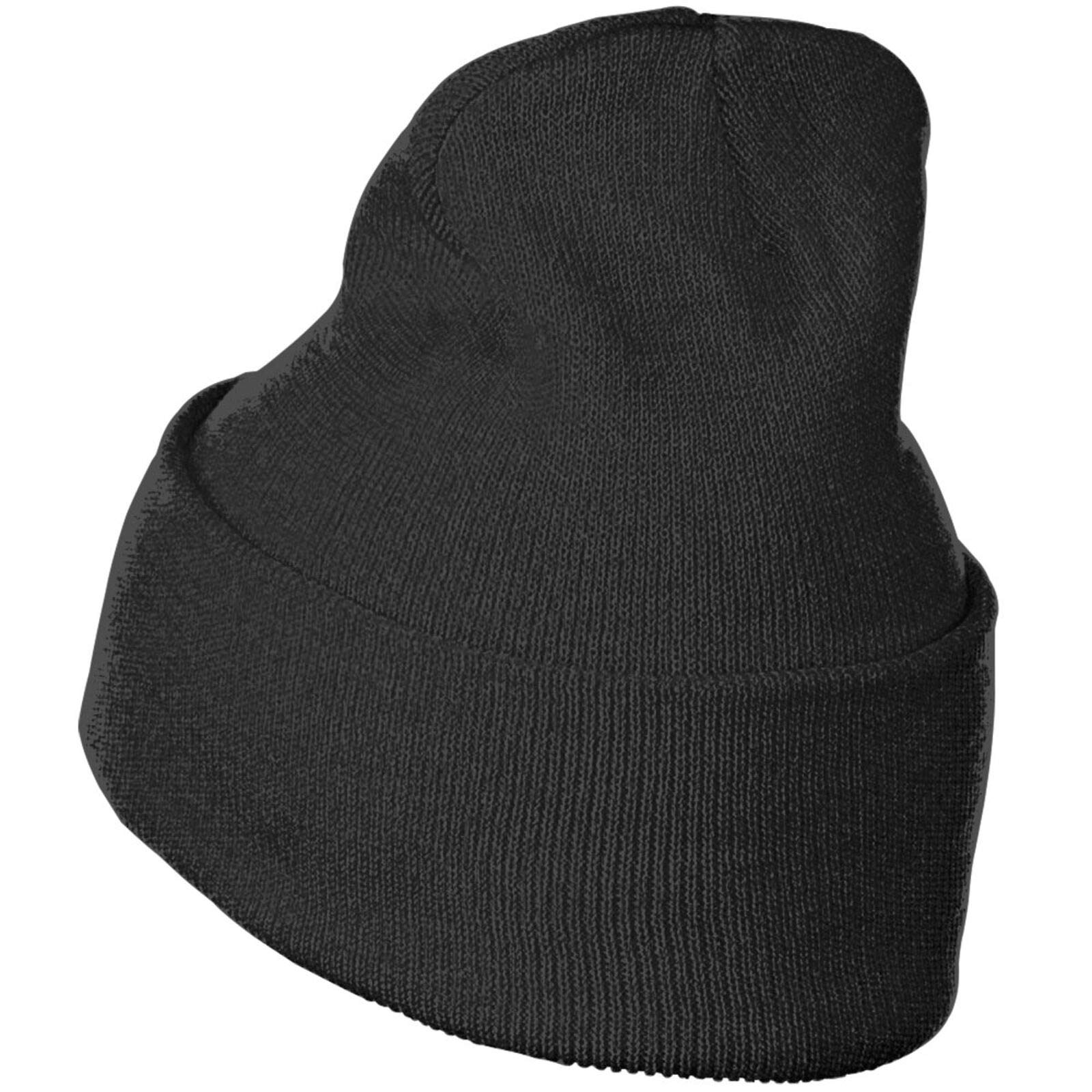HCHANA Unisex S-t-i-h-l Baggy Fashion Hat Stretchy Knit Cap Lightweight Half Balaclava Teens Gift Black One Size
