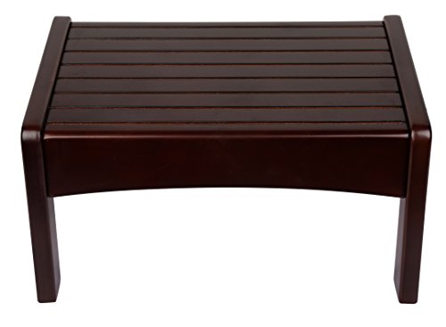 Wildkin Slatted Wooden Step Stool for Kids and Adults, Measures 14 x 9.5 x 7 Inches, Ideal for Kitchen or Bathroom Use, Skid-Proof Design Suitable for Individuals Up to 200lbs, BPA-free (Espresso)