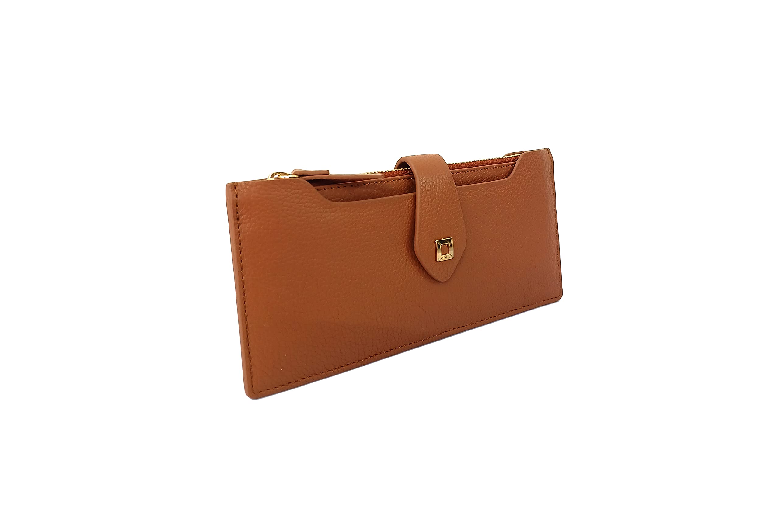 Lodis Women's Blair Sandy Pouch Wallet, Smooth Slim Leather Wallet, Handbag, Trumble (Chestnut)
