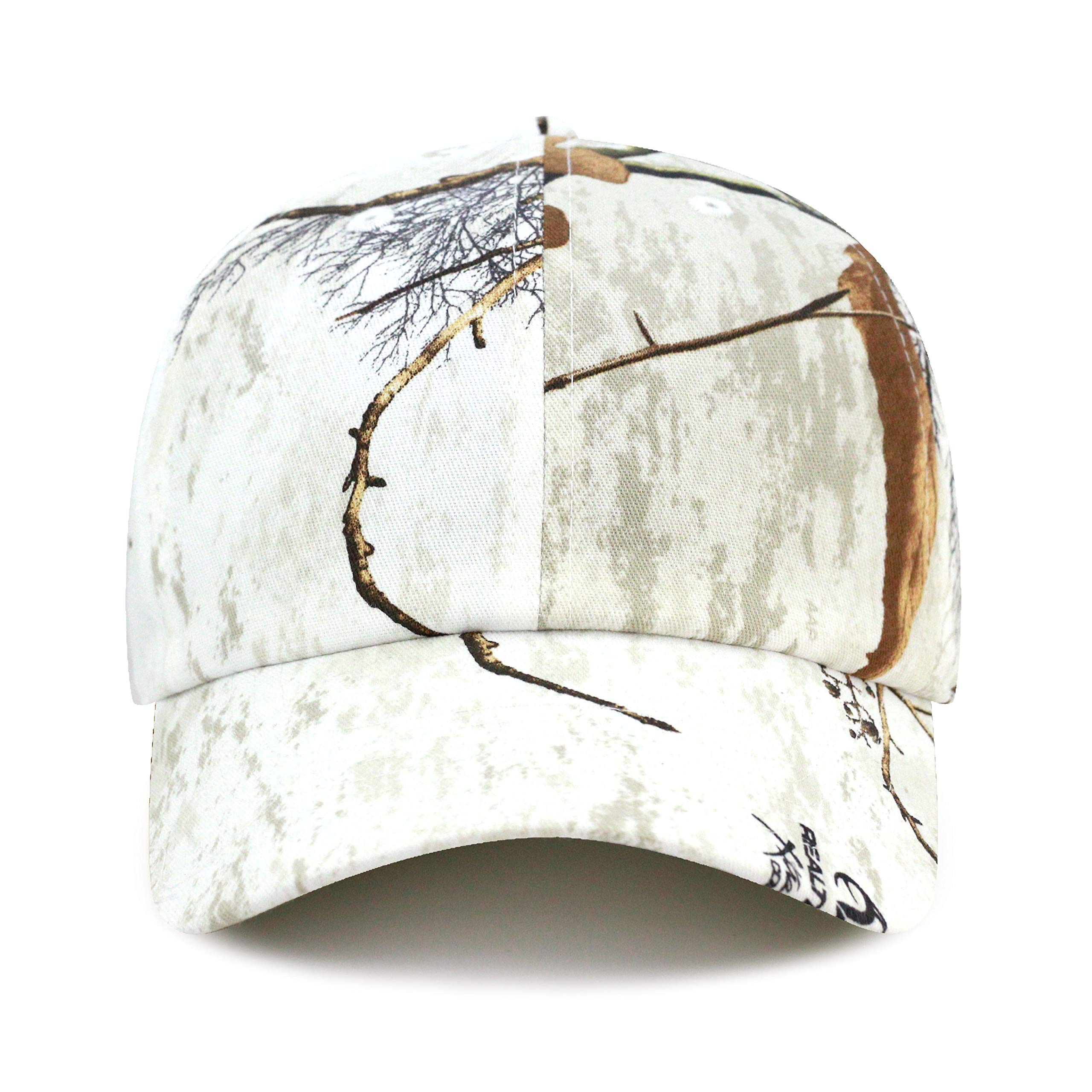Hunting Baseball Hat - Official Licensed Realtree Camouflage Outdoor Sun Cap (4. Snow - Unstructured Cap, One)