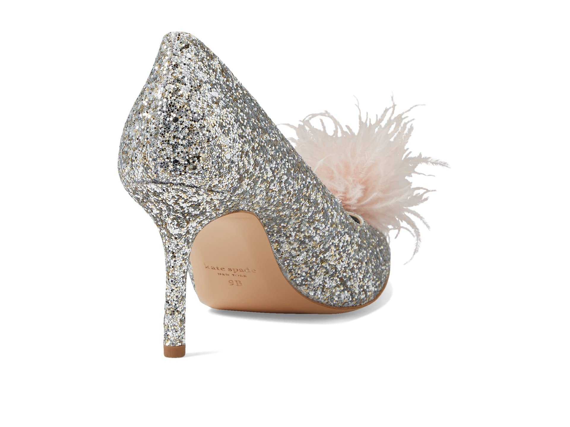 Kate Spade New York Marabou Heel Gold/Silver 8 M