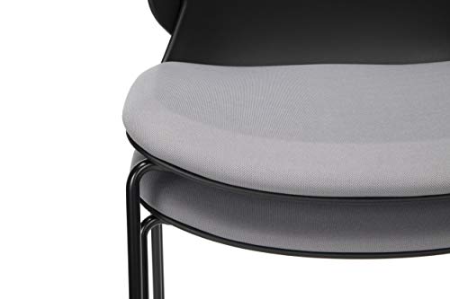 HON Basyx Contempo Guest Stool, 2 Pack, Black/Charcoal