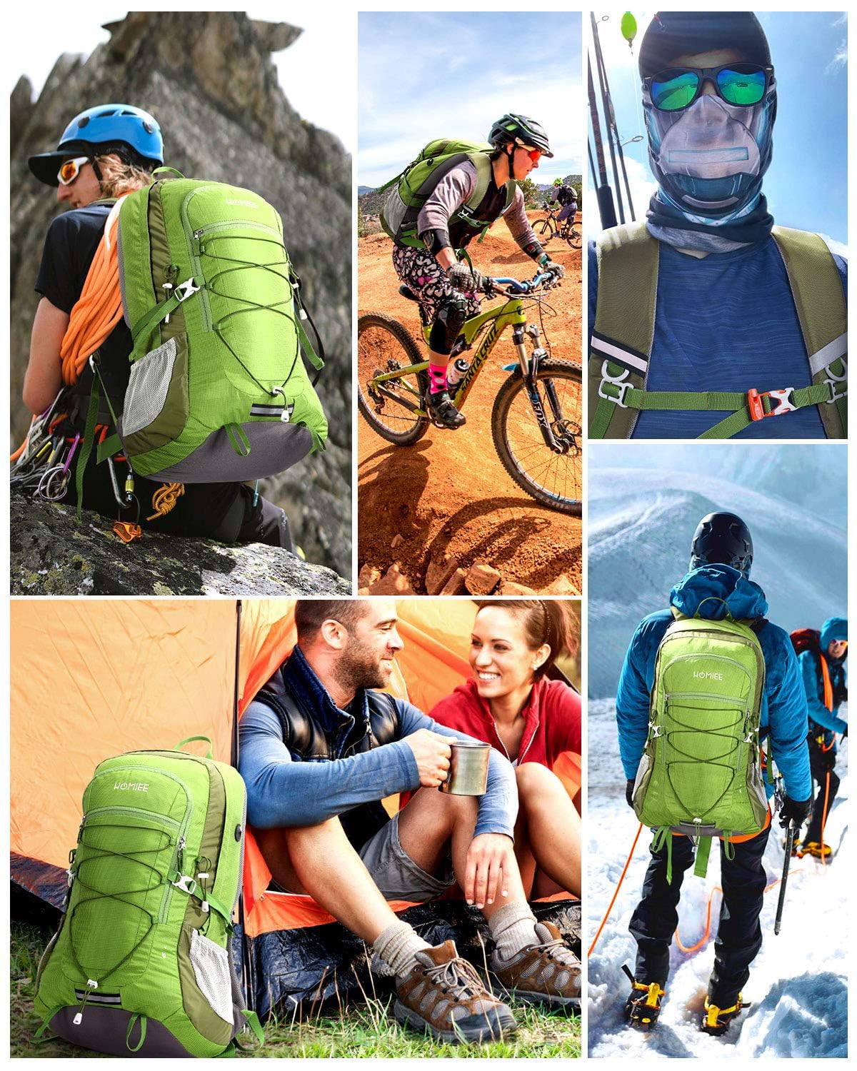 HOMIEE 45L Hiking Backpack Lightweight Travel Backpack Outdoor Camping Daypack for Men Women