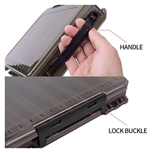 KRAFO Doublex Sided Fishing Tackle Box 12 Compartments Bait Lure Hook Storage Box Fishing Accessories Plastic Storage Case Dropship