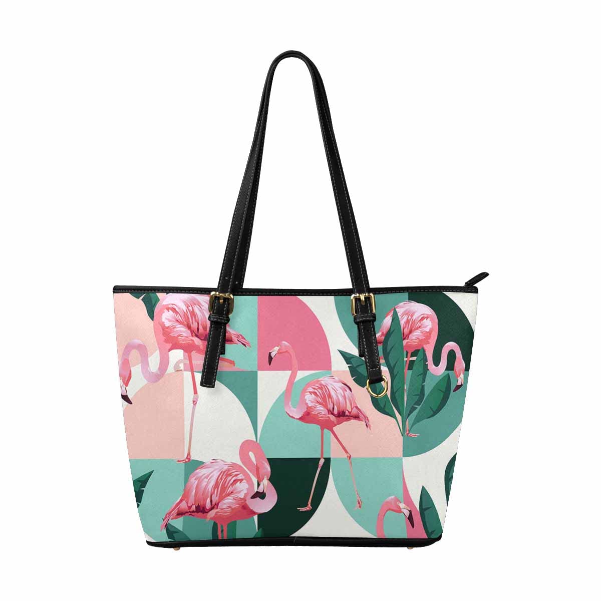 InterestPrint Jungle Flamingo Womens Handbag Ladies Purses Shoulder Bags Tote