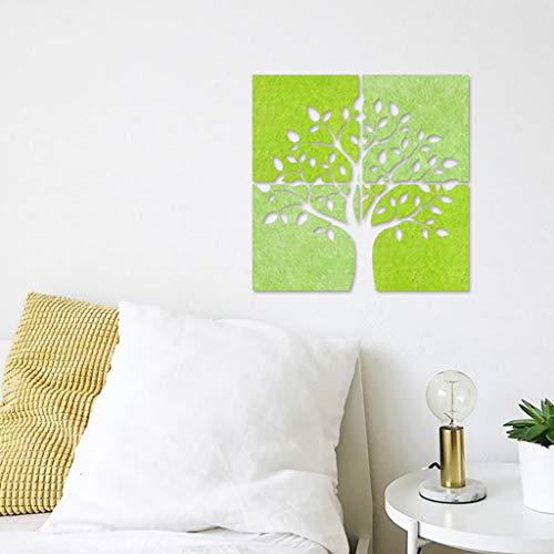 Wall decoration 4 Pieces of Abstract Decorative Wall Stickers,Living Room TV Background, self-Adhesive Office memo Photo Board