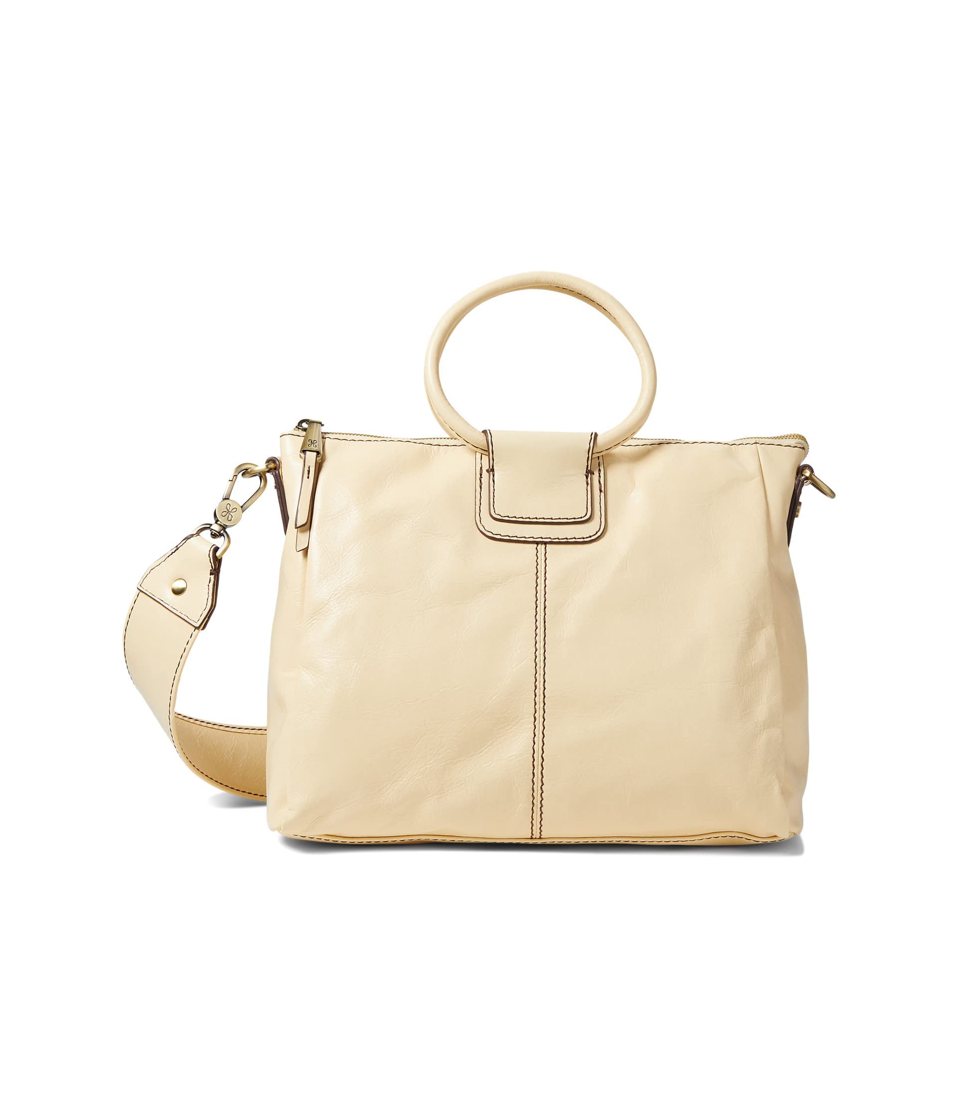 HOBO Sheila Medium Satchel Bag for Women - Cotton Linings with Top Carry Handles, Top Zipper Closure, and Detachable Strap Medium Butter (Guitar Strap) One Size One Size