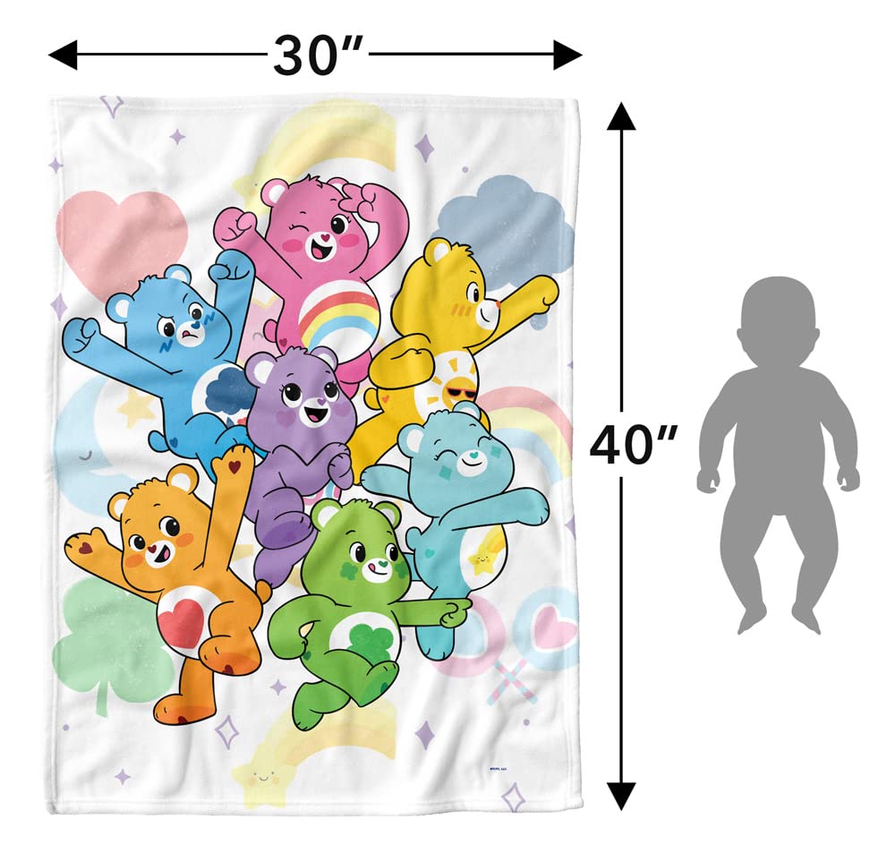 LOGOVISION Care Bears Lightweight Baby Blanket, 30"X40", Care Bears Unisex for Infants Girls & Boys
