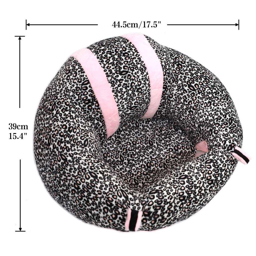 HAPPYX Baby Support Seat, Cute Baby Sofa Chair for Sitting Up, Comfy Plush Infant Seats with Stuffing Inside for 4-11 Months Baby