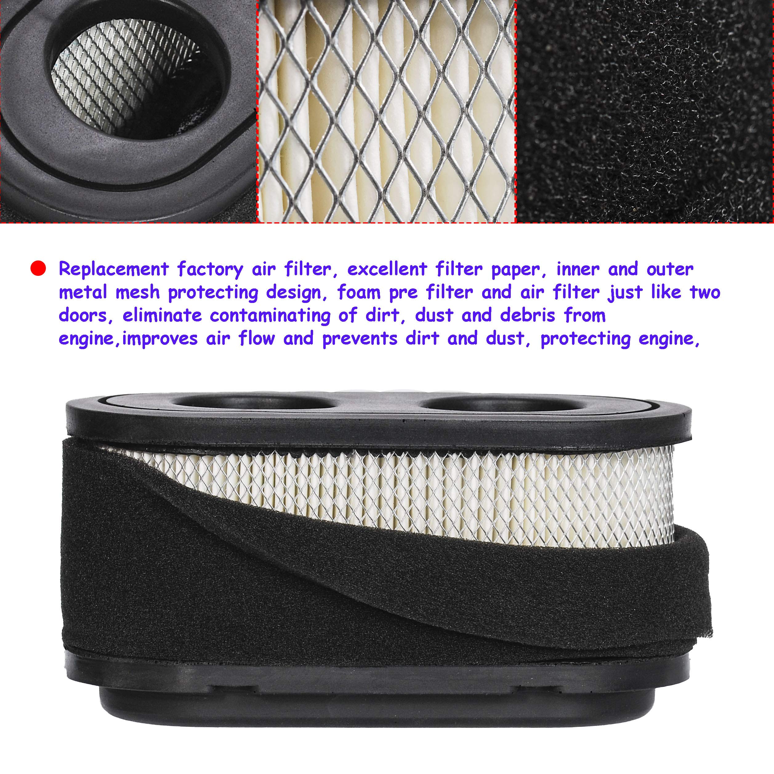 HIFROM 127-9252 Air Filter Cleaner 127-9288 Pre-Filter Fuel Filter Kit Compatible with Toro 74657 74661 74675 74680 74723 74760 74775 74784 74787 TimeCutter Riding Mower