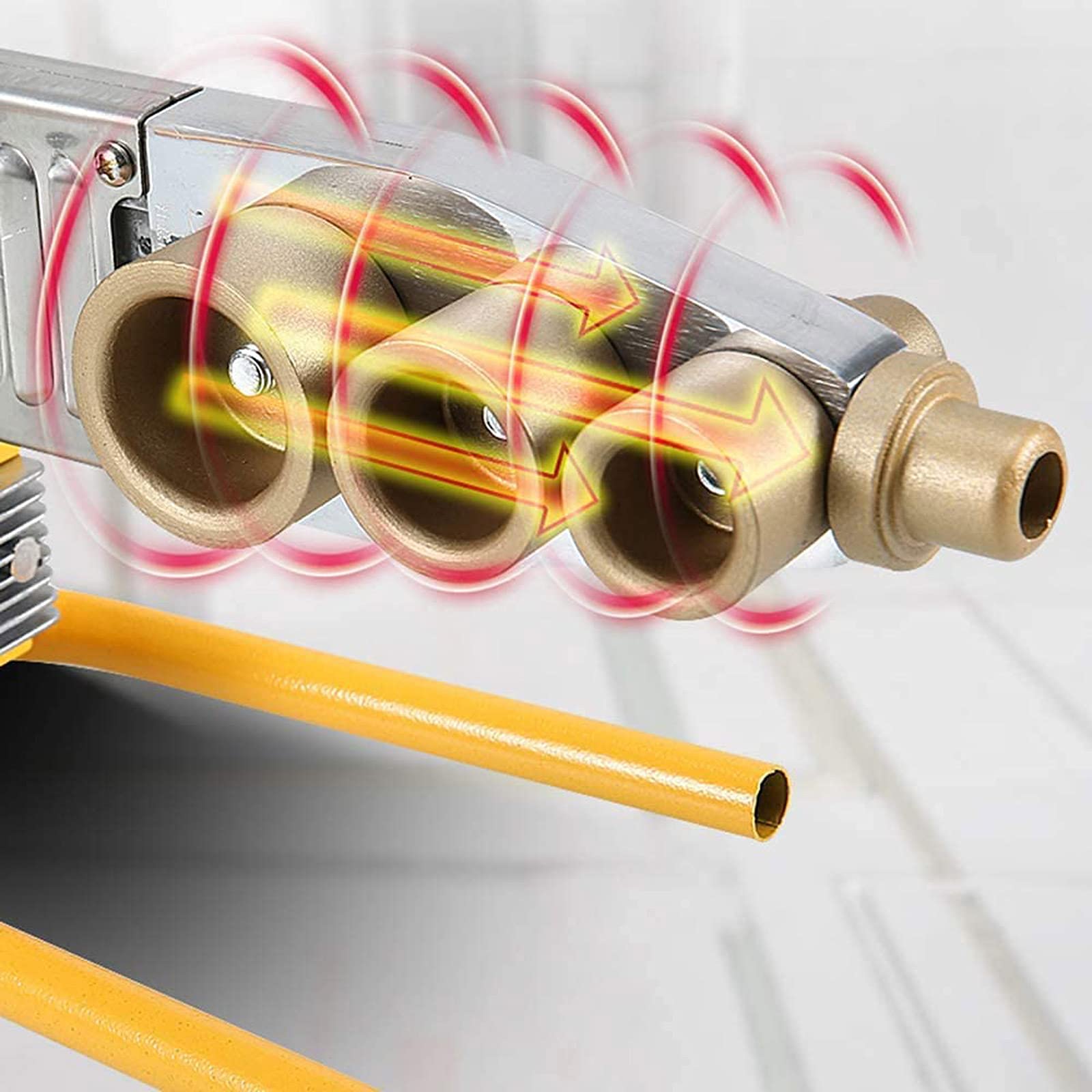 Plastic pipe welding tool,Plastic welder kit Contains welding heads of 6 diameters,Water Pipe Welding Machine Electric Heating Hot Melt Tools for PPR PE Tube 1000W 220V