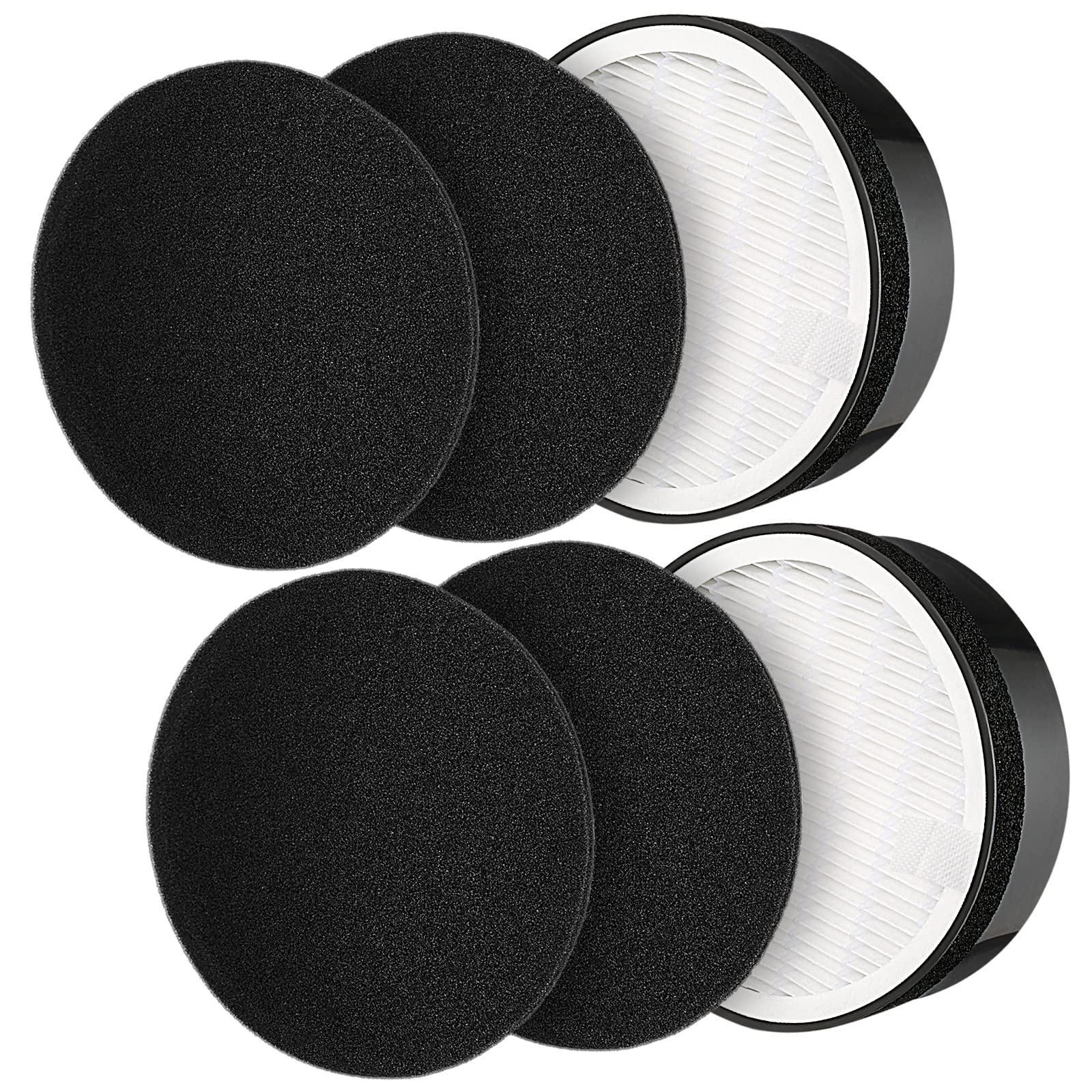LV-H132-RF Replacement Filter Compatible with LEVOIT LV-H132, 3-in-1 Nylon Pre-Filter, True HEPA Filter, High-Efficiency Activated Carbon Filter, Compare to Part #LV-H132-RF【Not fit for PureZone Halo】