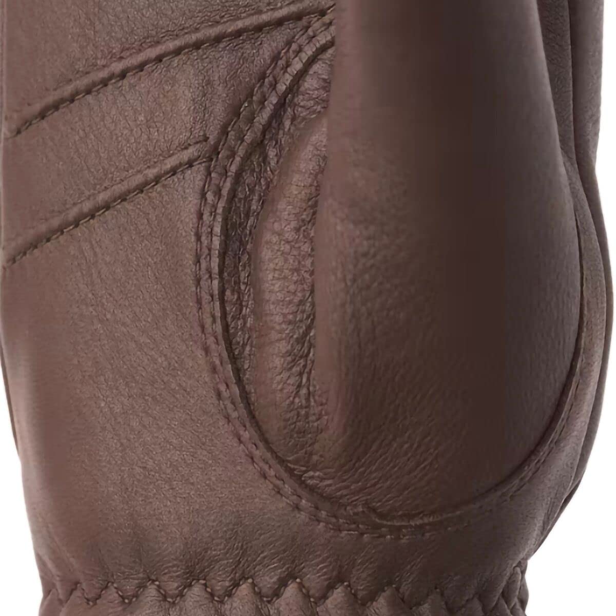 Hestra Women's Gloves Sundborn Slim Fit Winter Leather Mitten with Fur - Dark Brown | 6