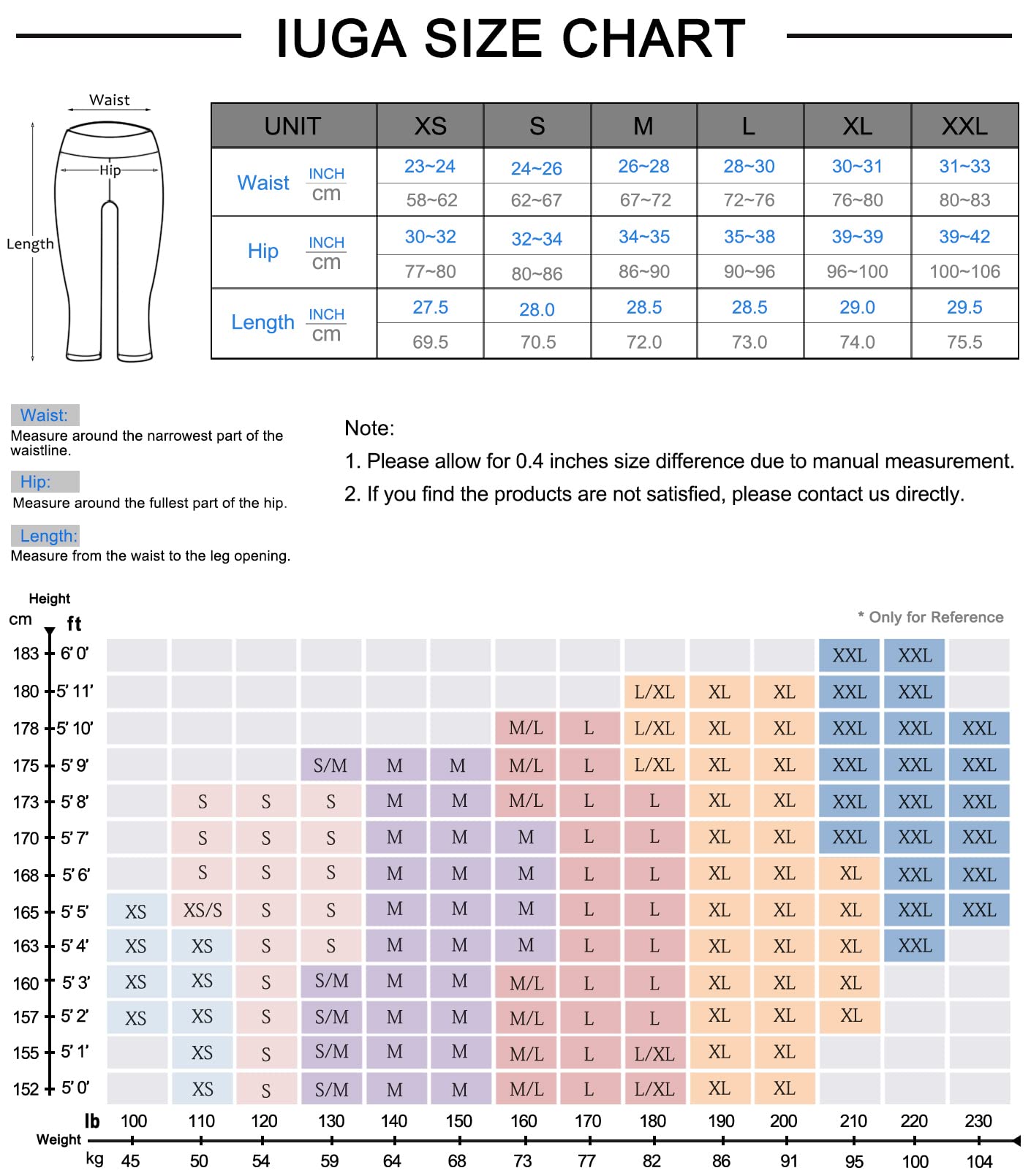 IUGA Premium Pants Set (Size Medium)- includes 1 Capri Leggings for Women with Pockets,1 Biker Shorts Women with Pockets Workout Yoga Shorts