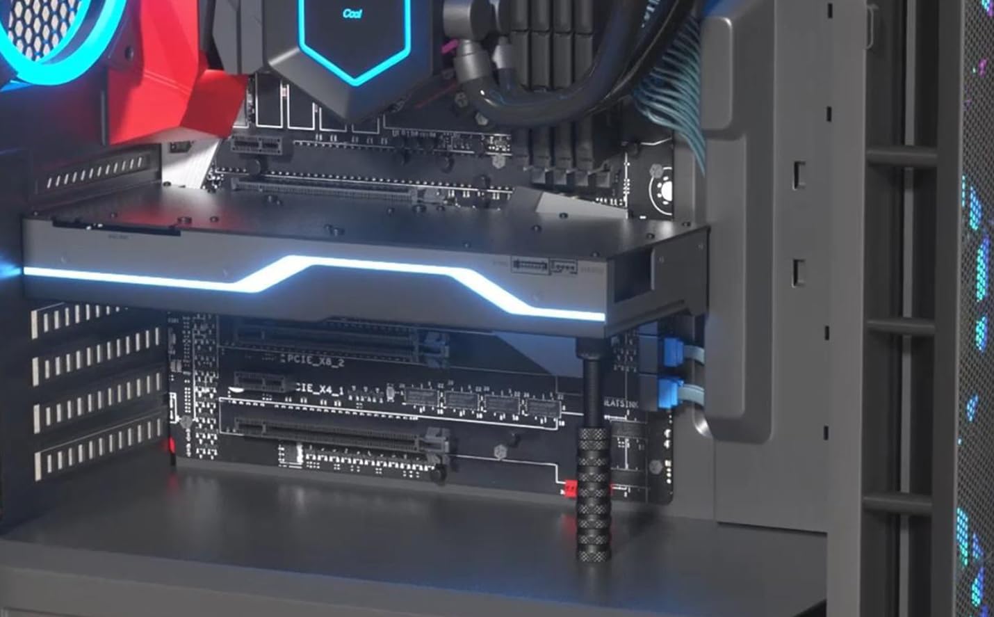 GPU Support Bracket, Adjustable Height GPU Sag Bracket with Magnet and Non-Slip Sheet, GPU Brace for Prevent Universal VGA Graphics Card Sag,Black