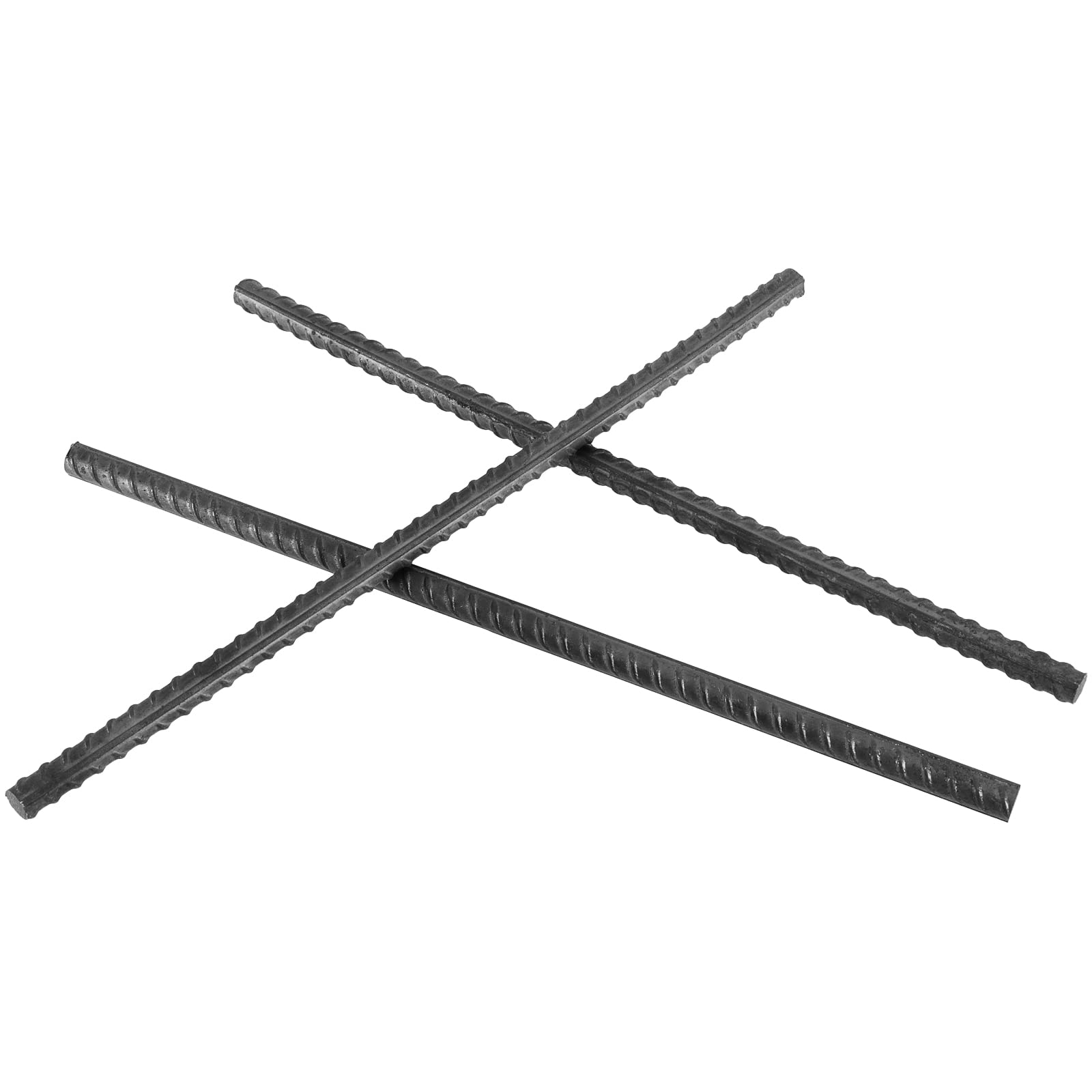 KOHAND 16 PCS 15 Inch Black Ground Rebar Stakes, Heavy Duty Hook Ground Anchors Stakes, Straight Metal Stakes for Concrete Forming, Camping Tent, Plant Stakes, 3/8β Thick