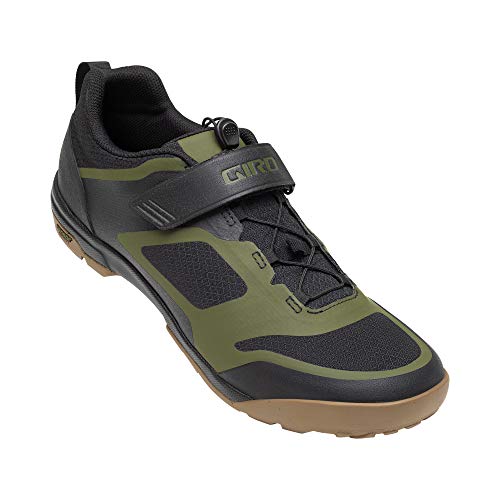 Giro Ventana Fastlace Men's Clipless Mountain Bike Shoes - Black/Olive (2021), 45