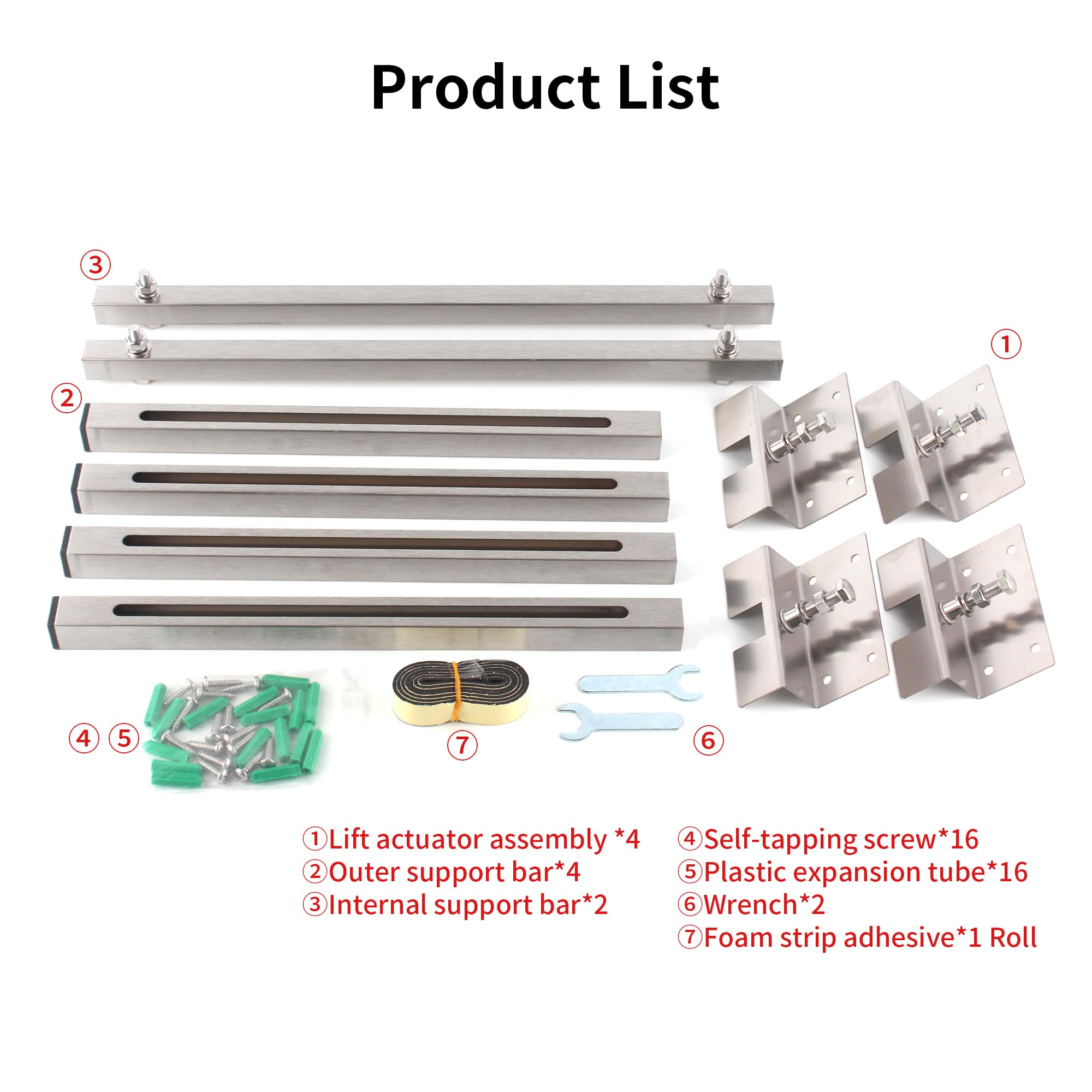 TYESTAND CPT-4 Undermount Sink Supports Brackets Adjustable Stainless Steel Installation Kit for Heavy Duty Undermount Kitchen Sink (28-39.4 inches(71-100cm))