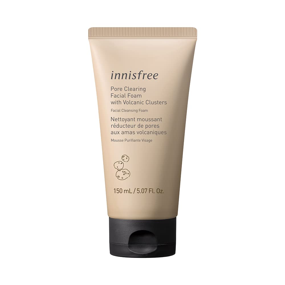innisfree Volcanic BHA Pore Cleansing Foam with Salicylic Acid, Sulfate Free, Exfoliating Korean Cleansing Foam