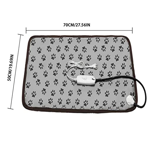 SMLJLQ Pet Electric Blanket Heating Pad Dog Cat Bed Mat Waterproof Anti-Bite Adjustable Temperature Chair Cushion (Size : 70cm)