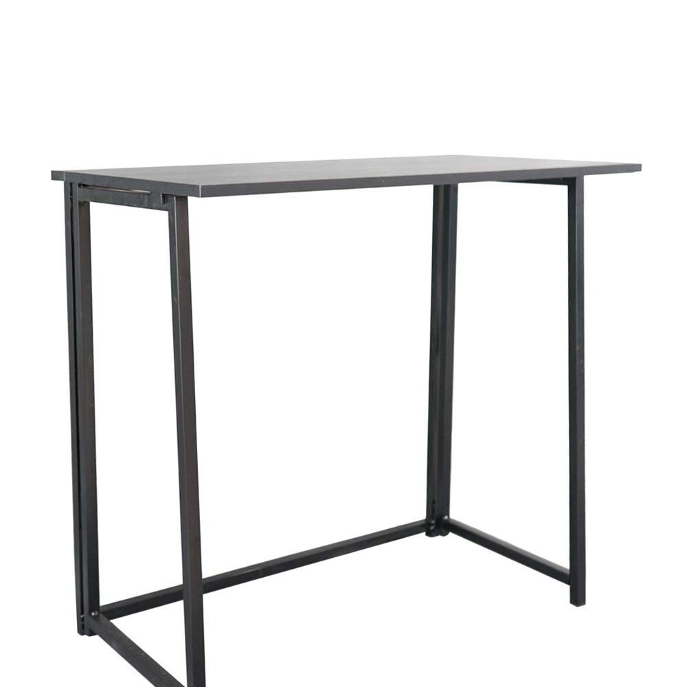 Goujxcy Computer Desk,Modern Foldable Corner Writing Table Study Laptop PC Desk Book Stand Tray Home Office Furniture Study Workstation for Small Spaces and Students Laptop Black