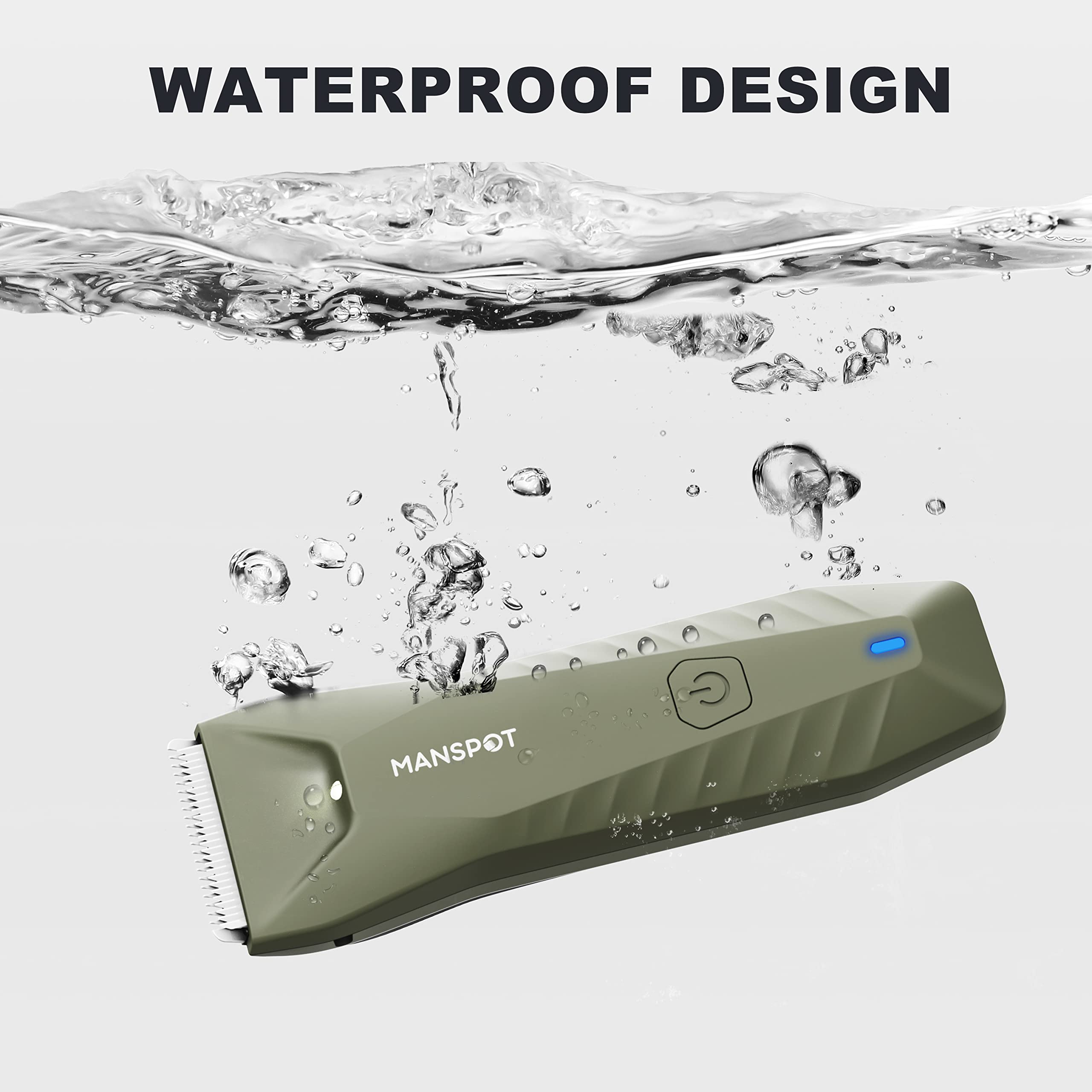 MANSPOT The Men's Grooming Kit Contains: The Upgraded Electric Groin Hair Trimmer and Ceramic Blade for Replacement Head