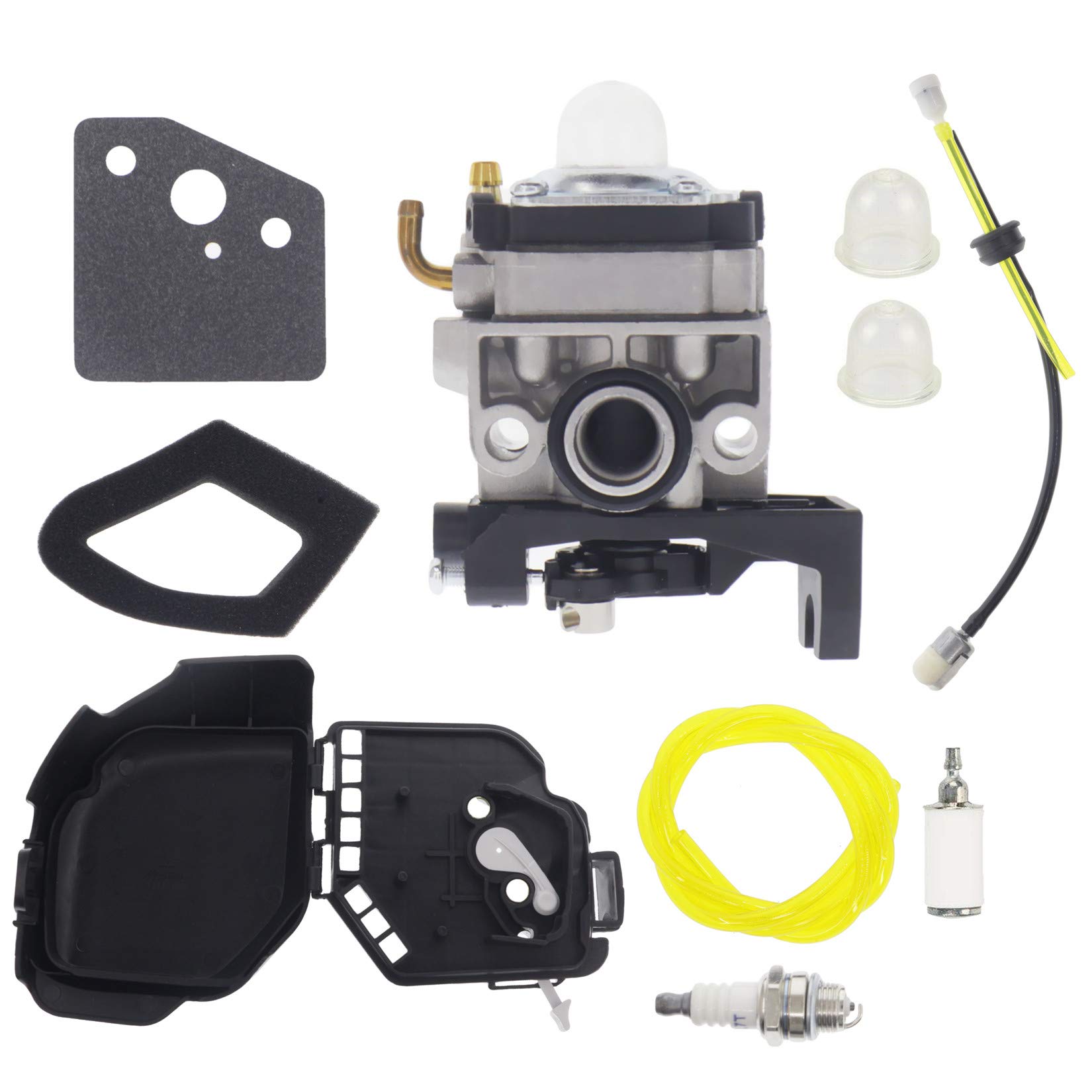 Hutdkte 531008681 Carburetor for Husqvarna 224 L 324 HDA 55X 324 LDX 324 LX 324 RX 324HDA 55x 524 R Blower Trimmer Hedge with Air Filter Cover Kit
