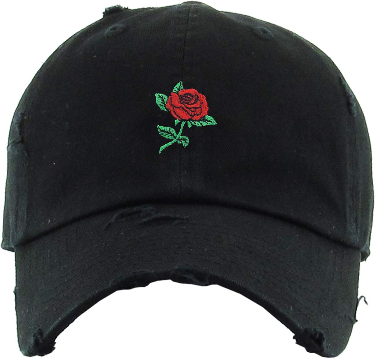 KBSV-3080V BLK Fashion Dad Unisex Hat Adjustable Unconstructed Embroidery Design Cap